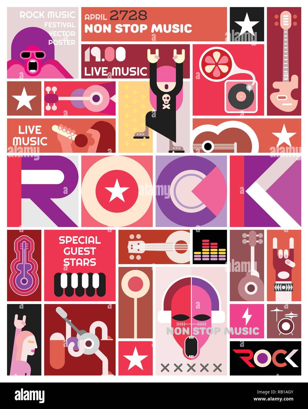 Music Concert Posters Collage