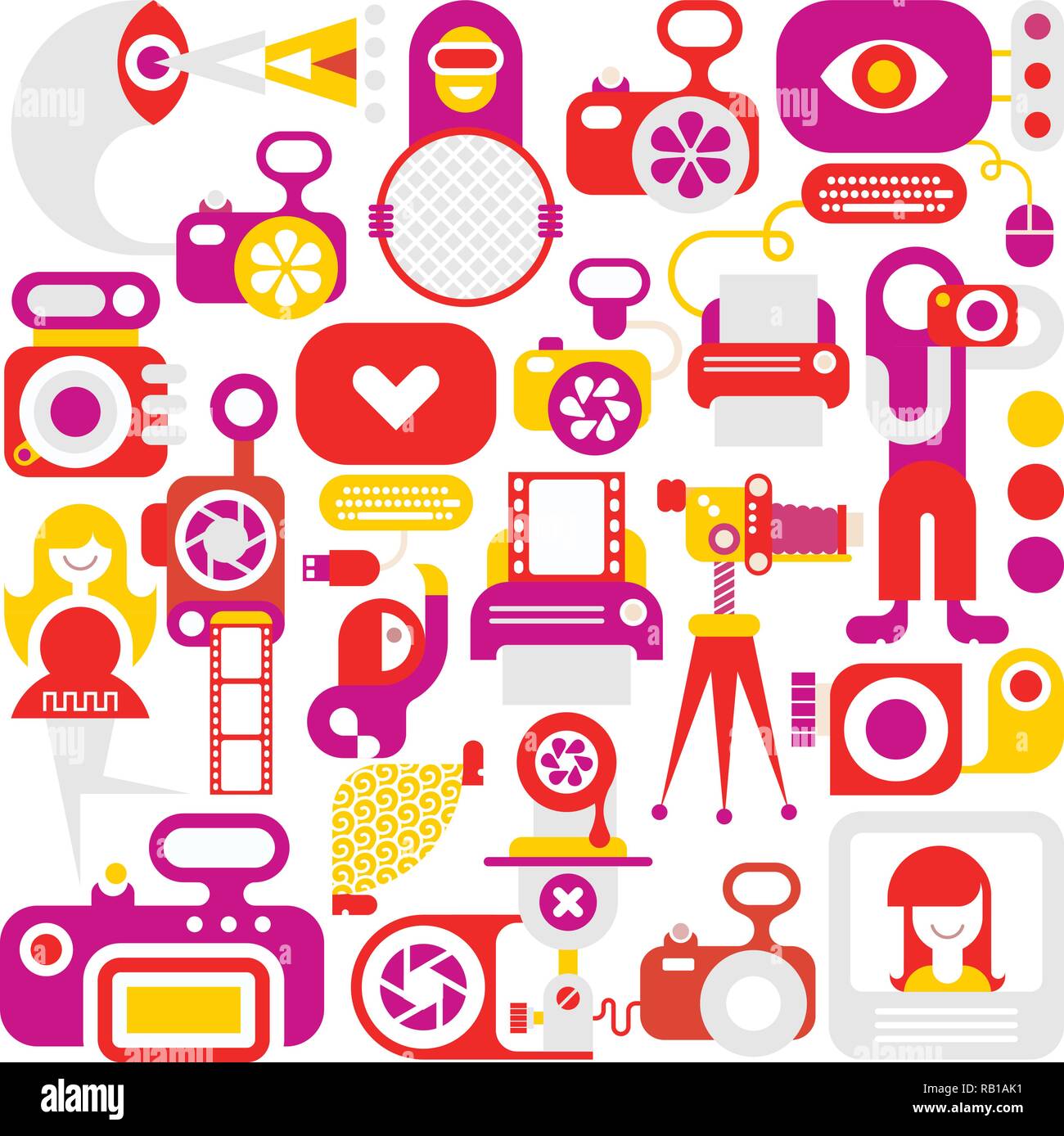 Photo Studio vector illustration isolated on a white background Stock ...