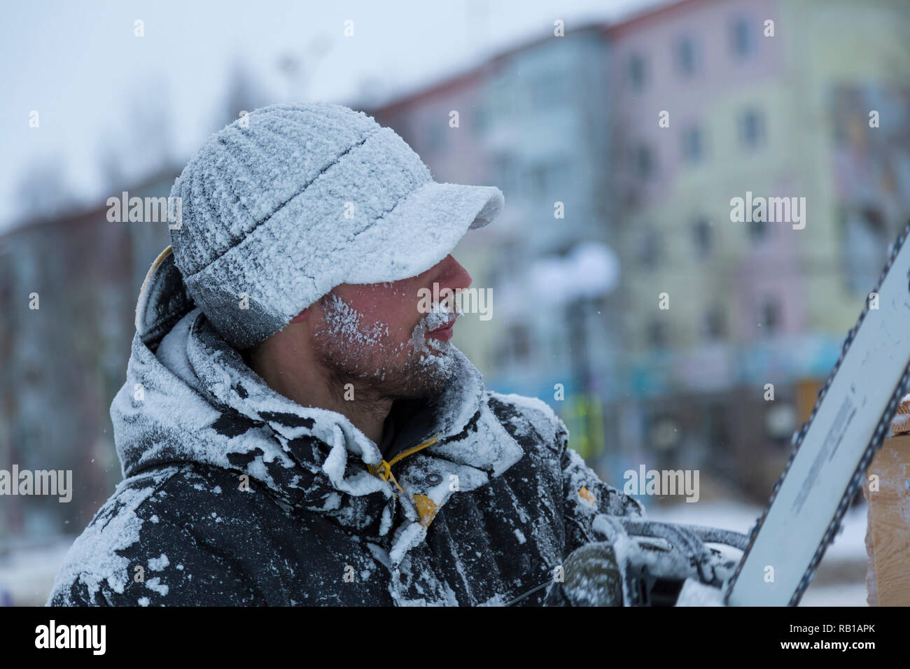 Frozen face man hi-res stock photography and images - Alamy