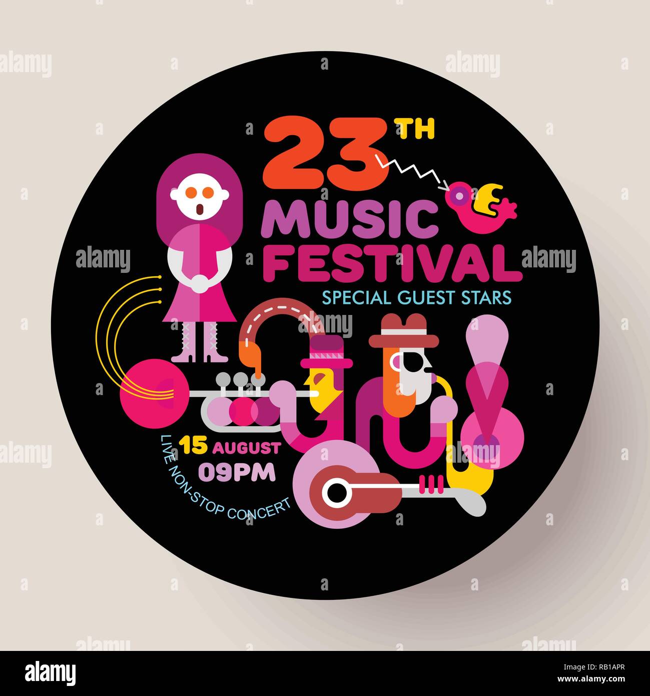 Woman music saxophone design Stock Vector Images - Alamy