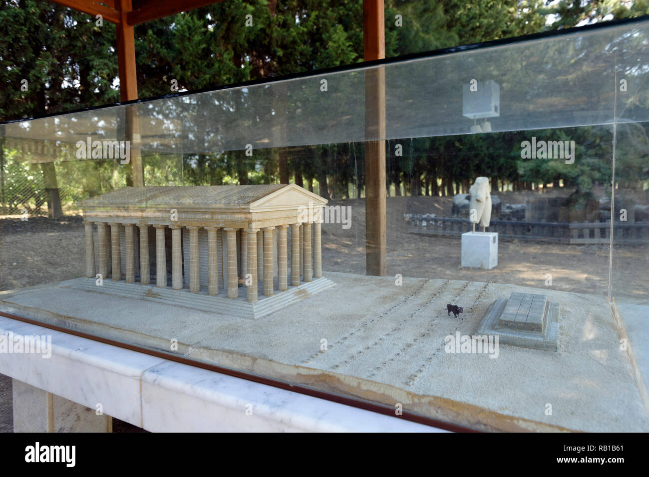 Model of the Temple of Apollo and the Altar at the ancient Greek ...