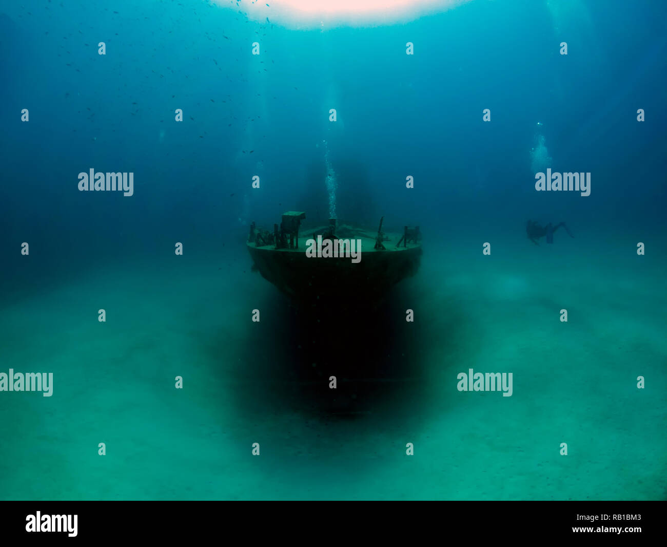 The wreck of the P31 patrol boat off Comino, Malta Stock Photo - Alamy