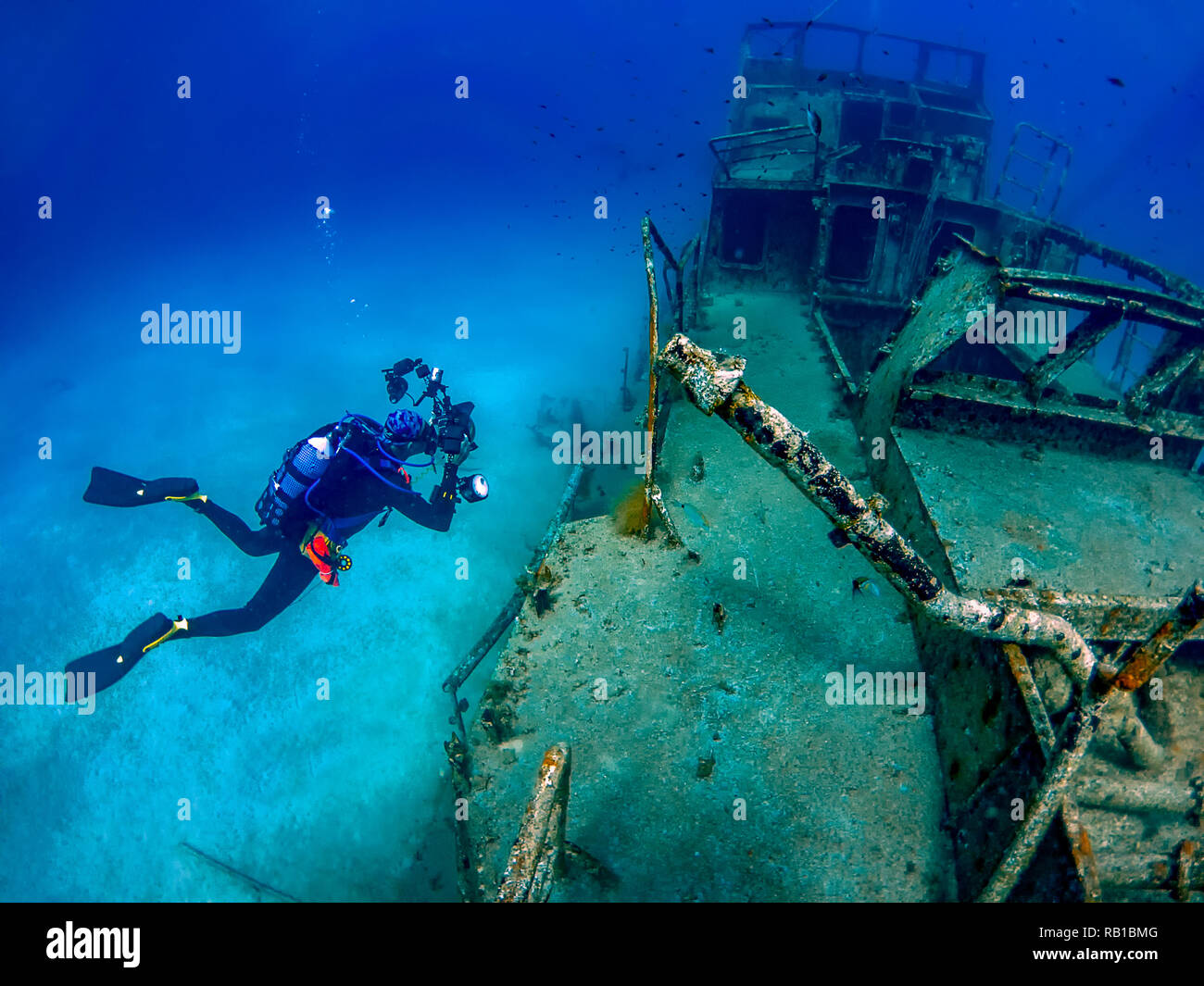 The wreck of the P31 patrol boat off Comino, Malta Stock Photo - Alamy