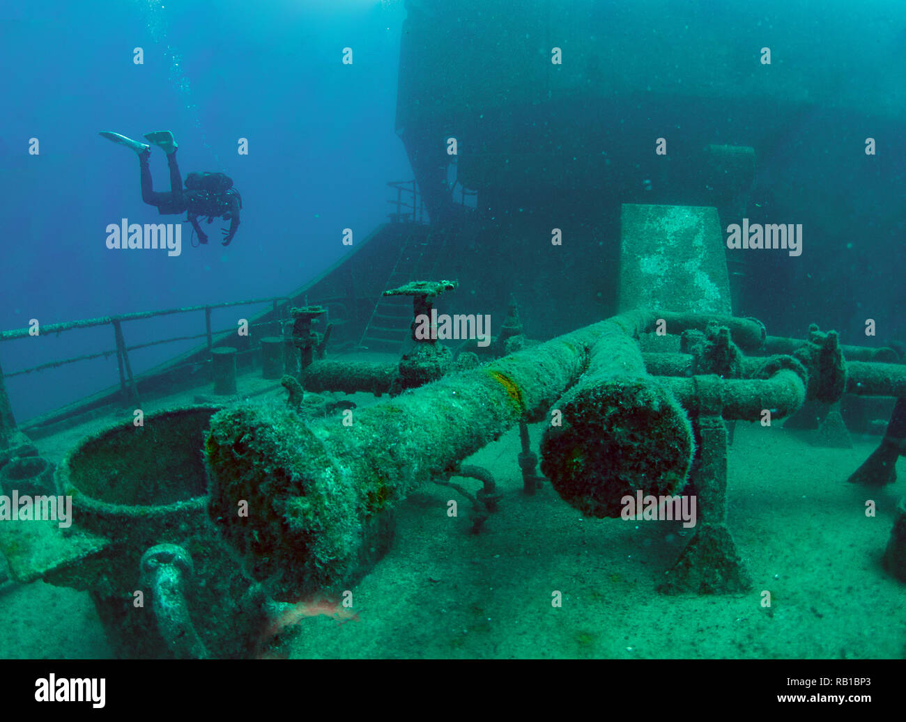 The wreck of the Libyan tanker Um El Faroud in Malta Stock Photo - Alamy