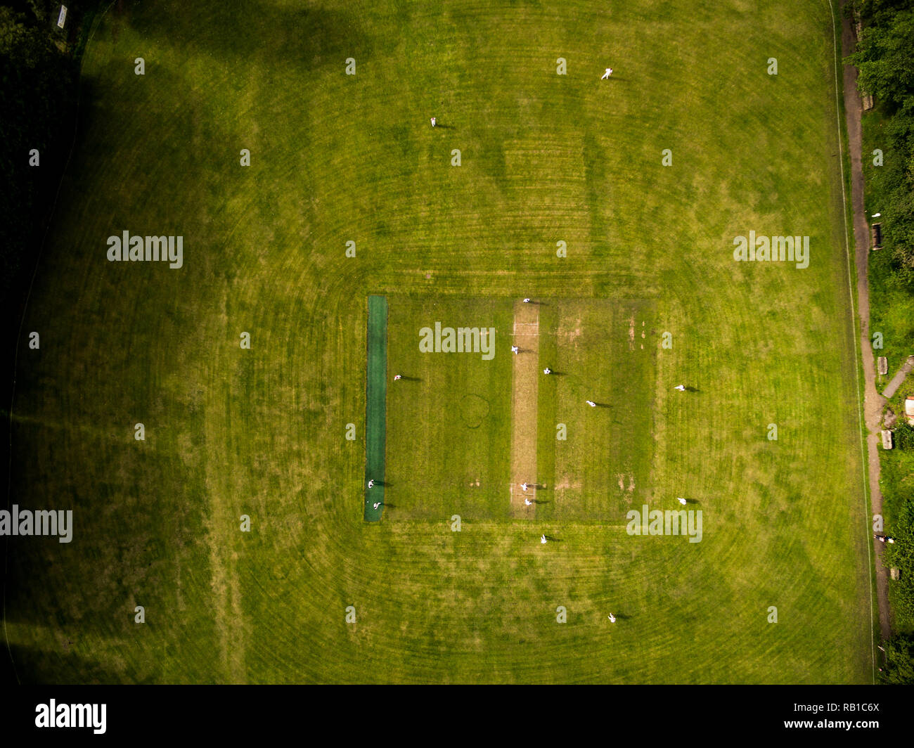 Aerial view cricket pitch in hi-res stock photography and images - Alamy