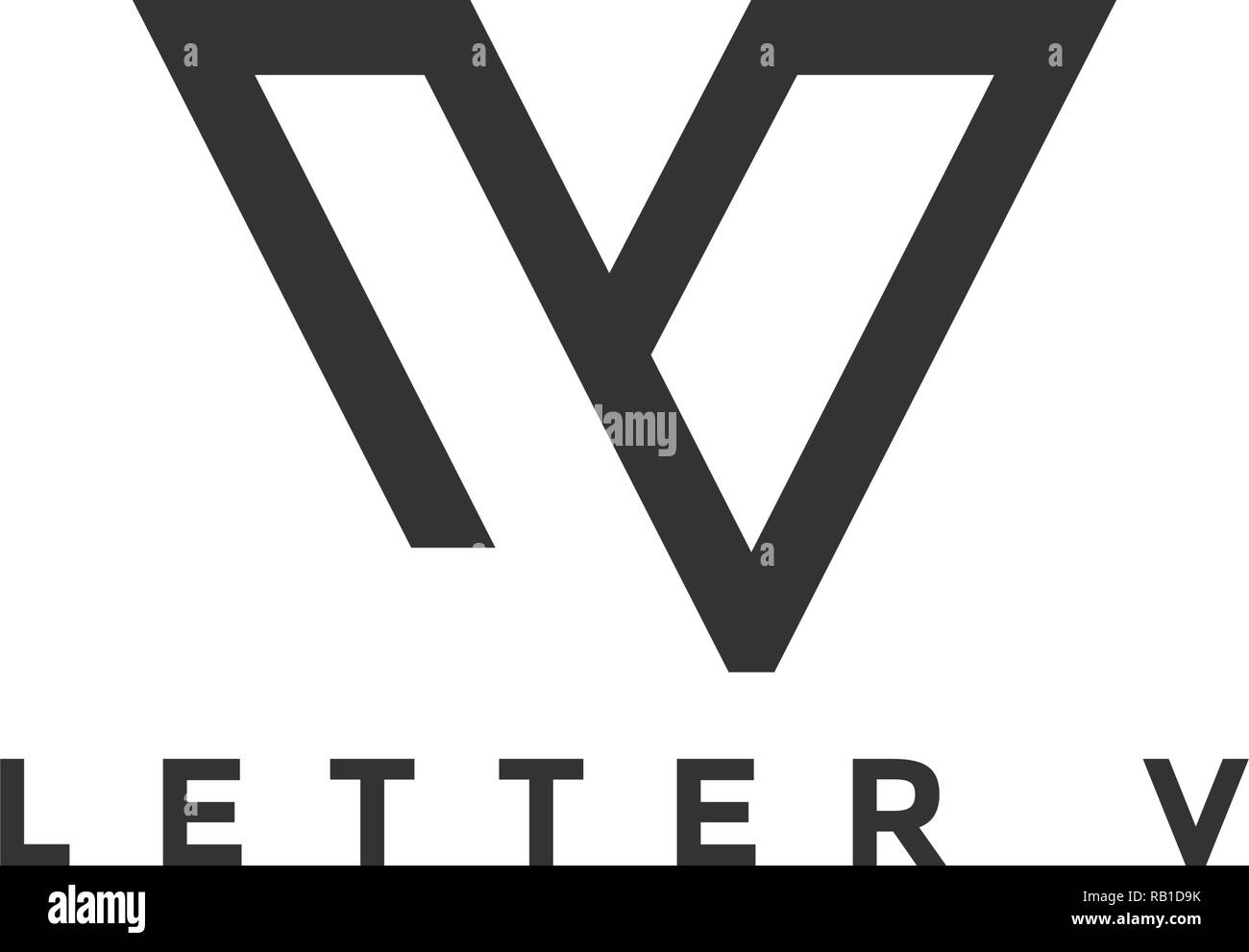 Black Letter V Logos