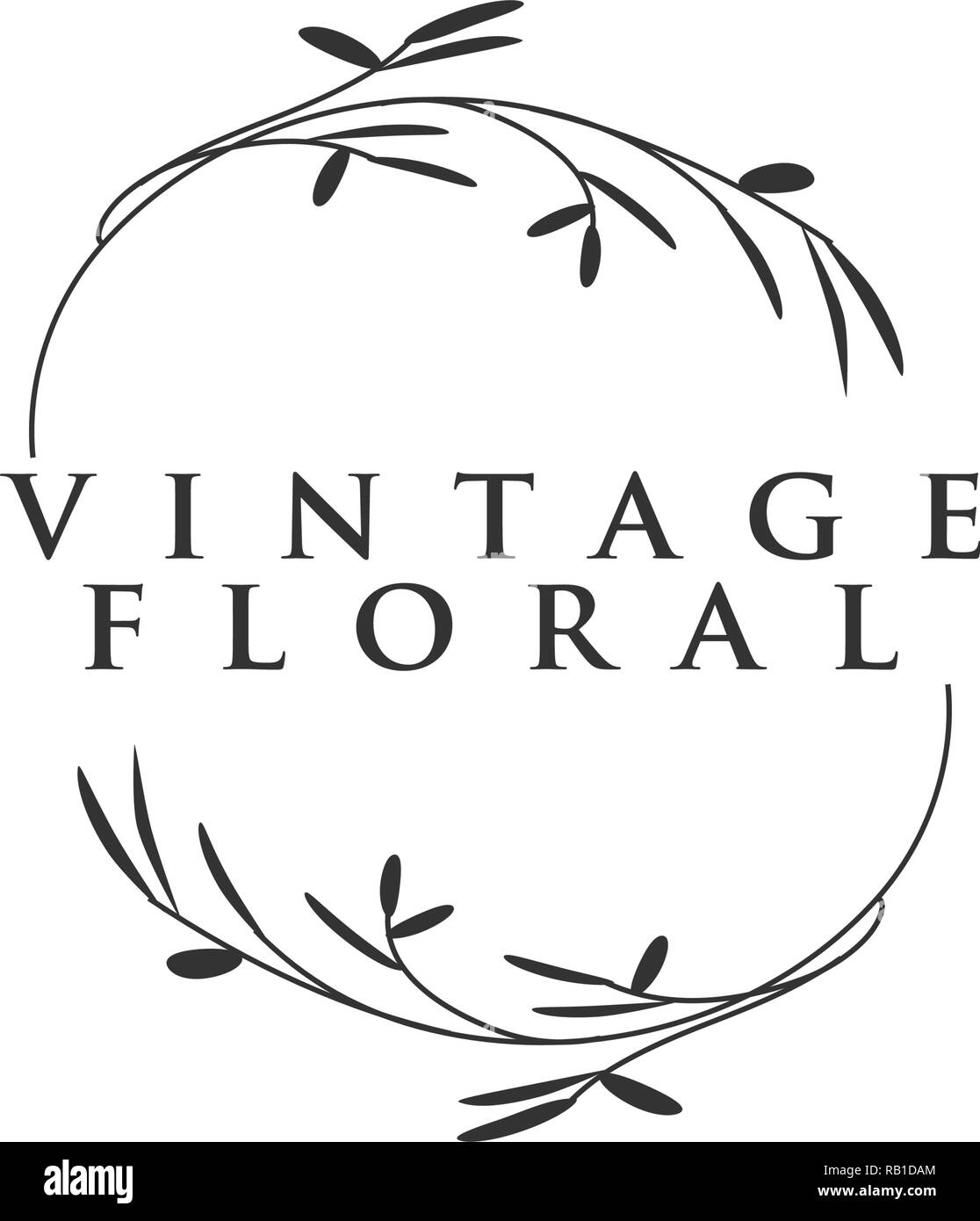 Vintage floral logo icon element design template vector Stock Vector ...