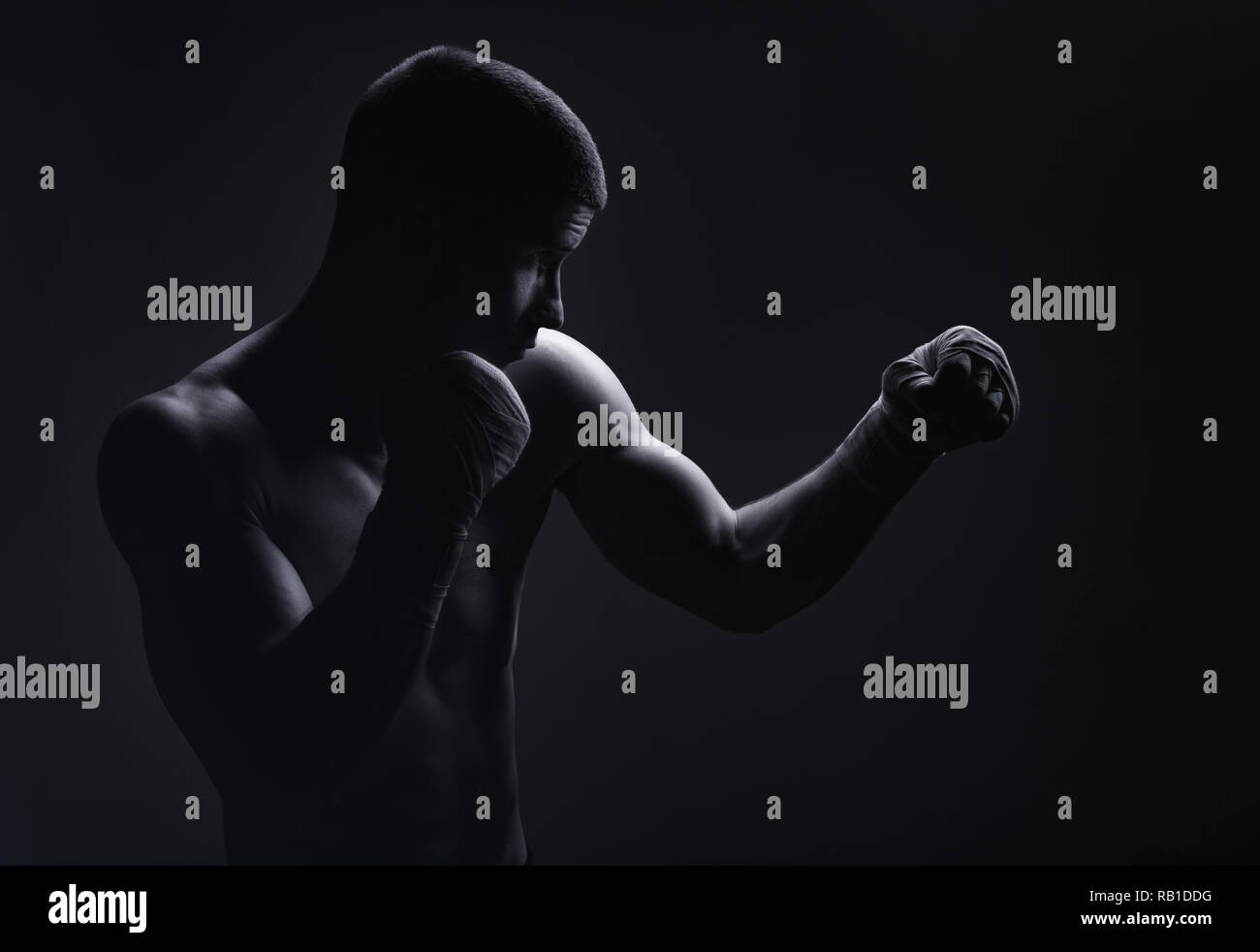 Kick boxing man hi-res stock photography and images - Alamy