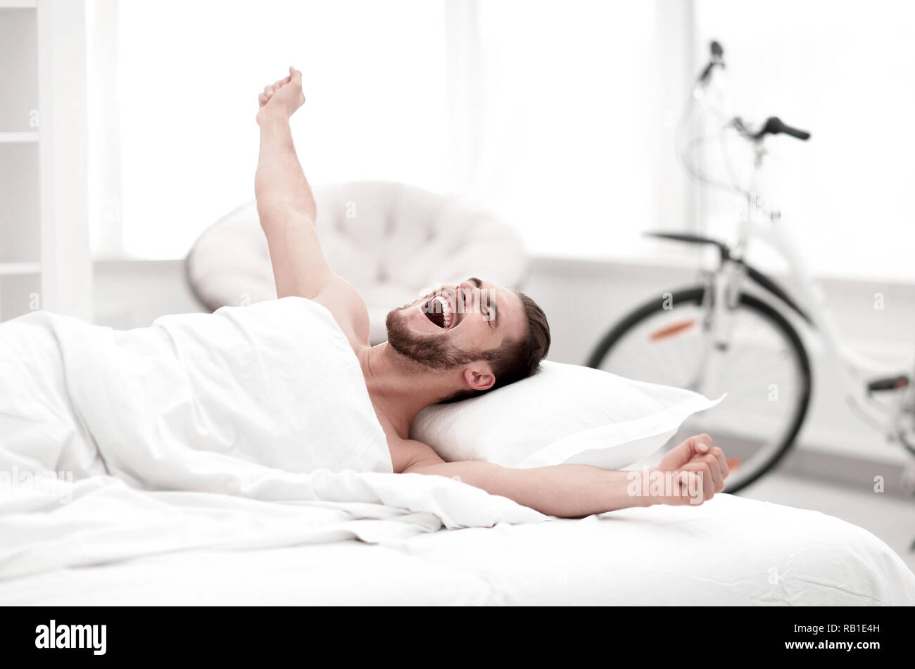 Happy day positivity waking up hi-res stock photography and images - Alamy