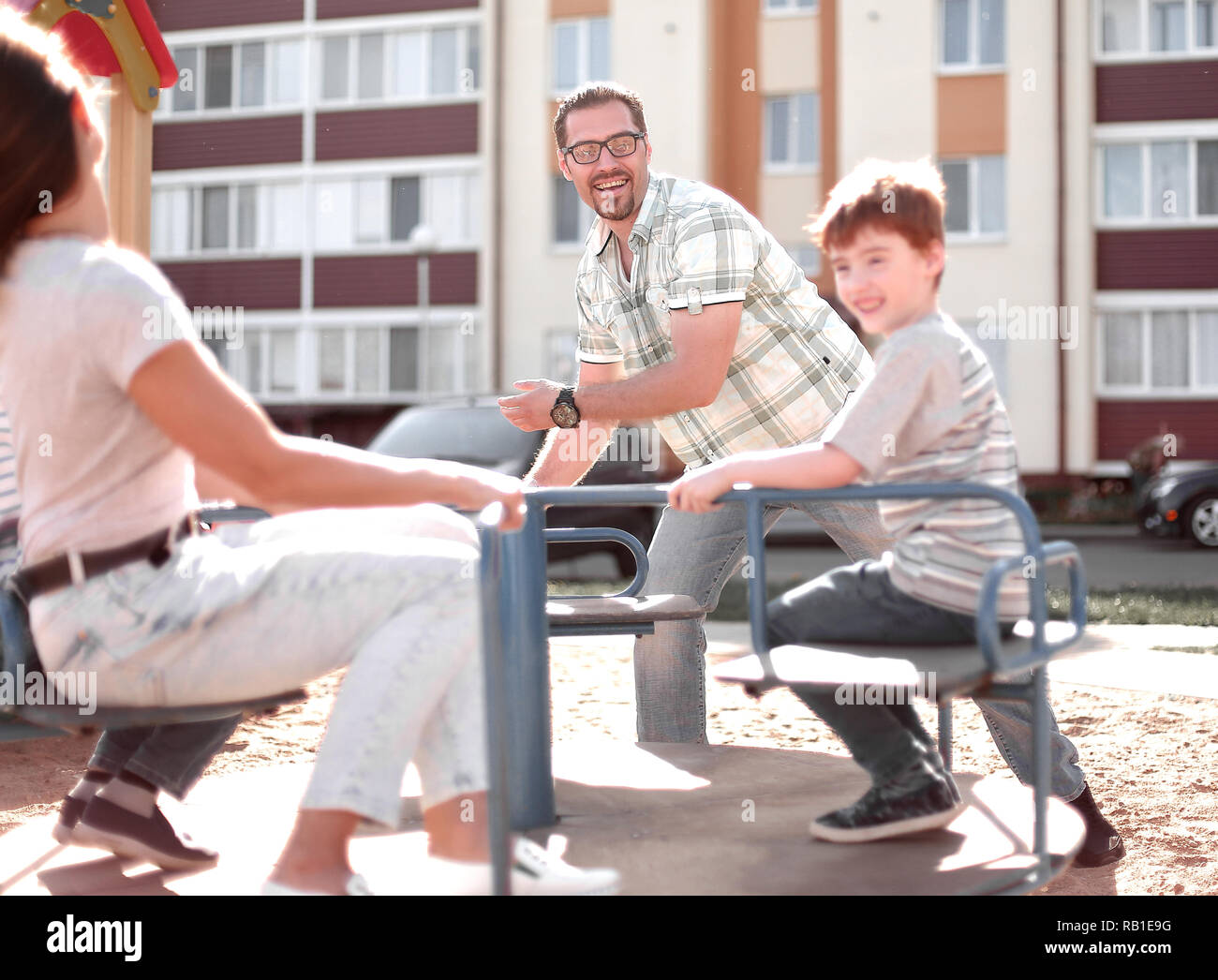 happy family spends their free time together Stock Photo - Alamy