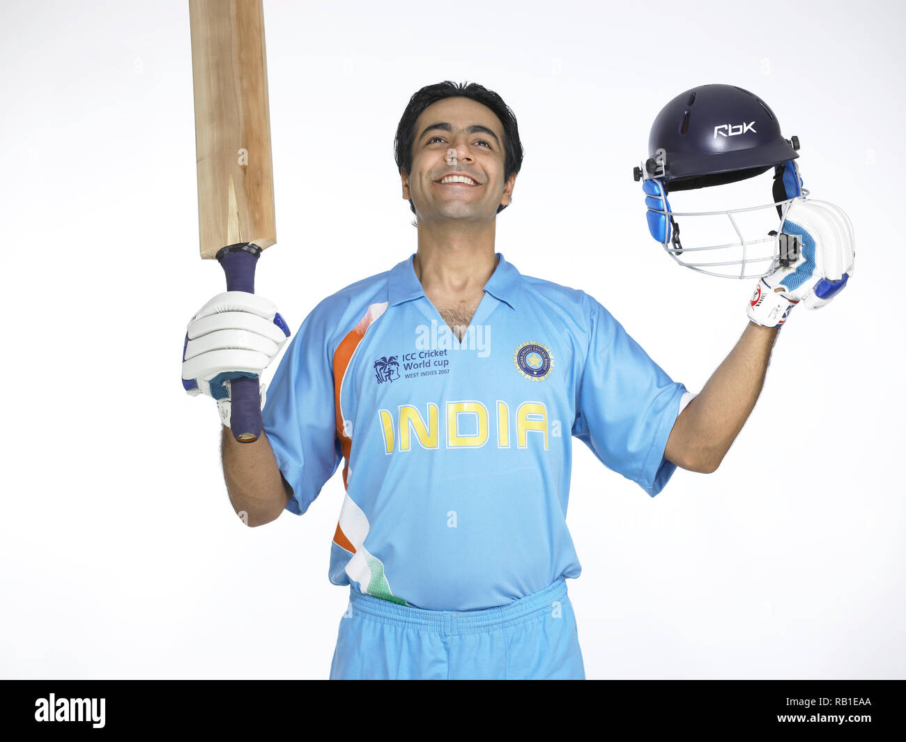Portrait cricket player smiling indian hi-res stock photography and ...