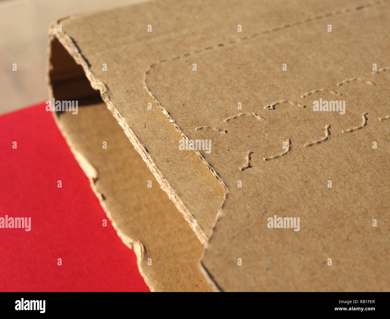 corrugated cardboard box for small packet parcel Stock Photo - Alamy