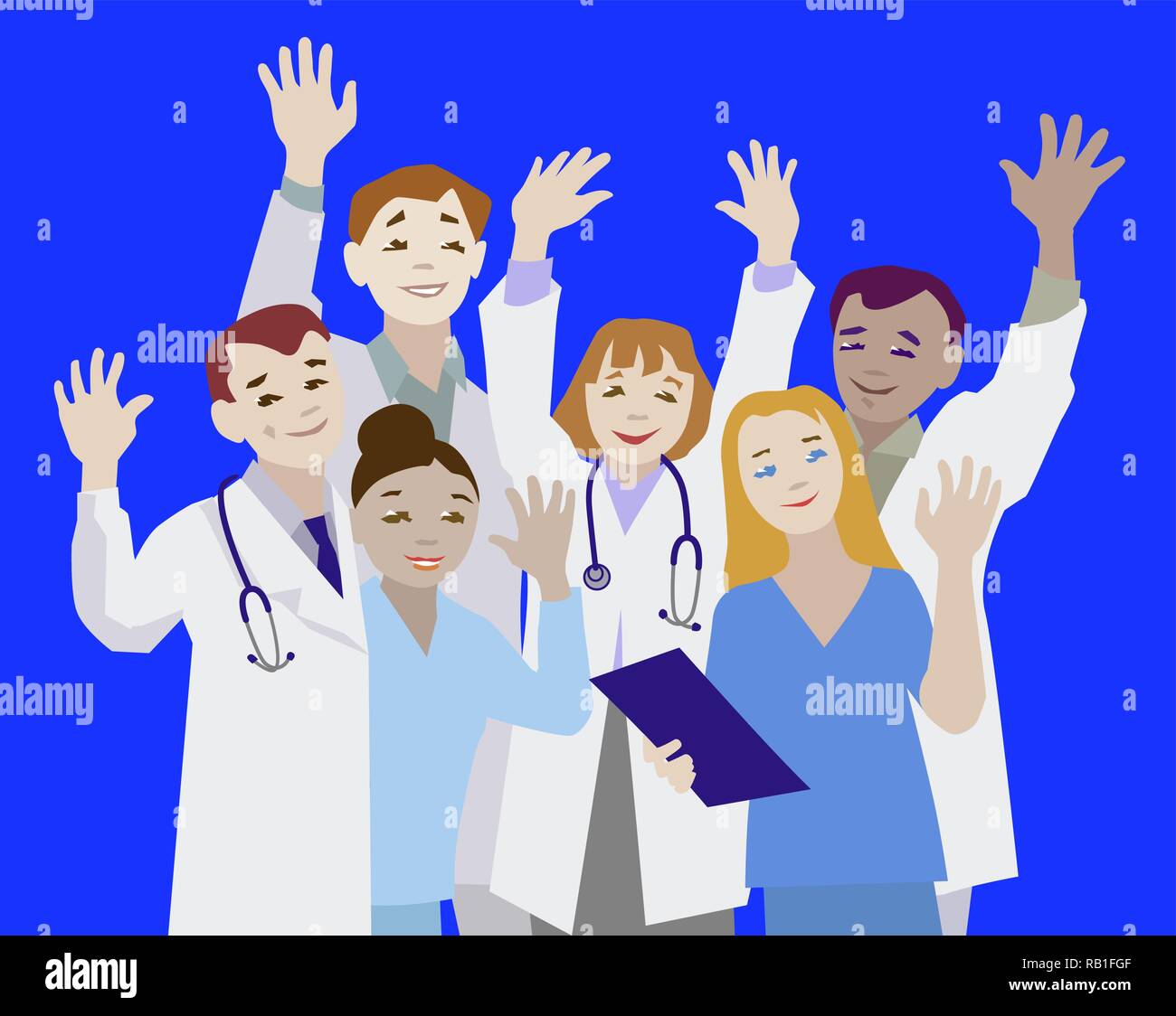 Happy smiling doctors men medicine Stock Vector Images - Alamy
