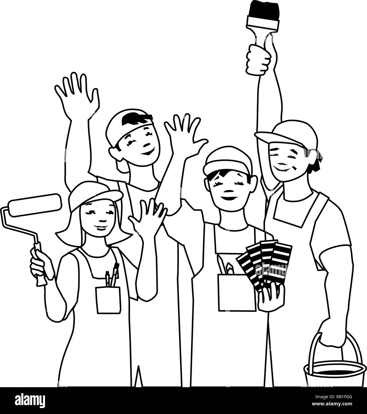 Working Hard Stock Vector Images - Alamy