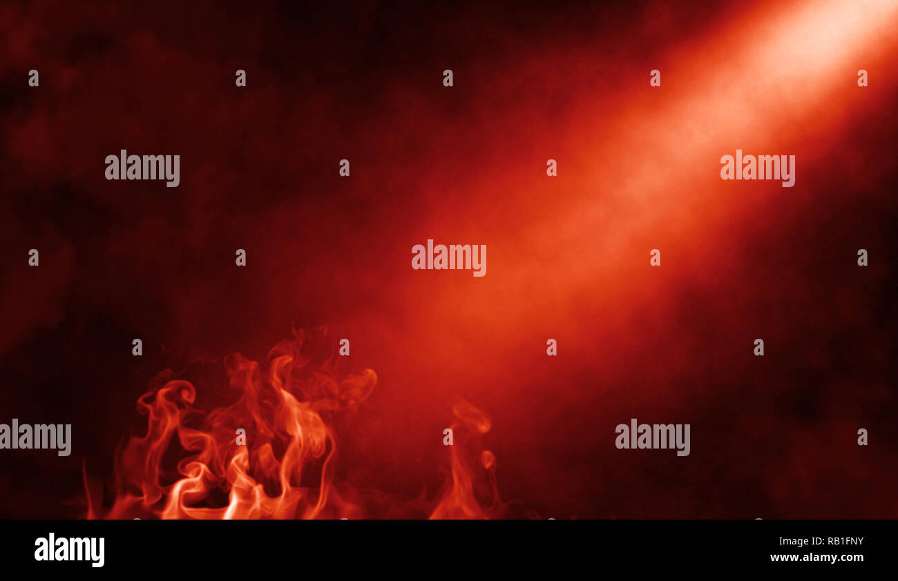 Abstract fire smoke with light effect. Lighting spotlighting texture ...