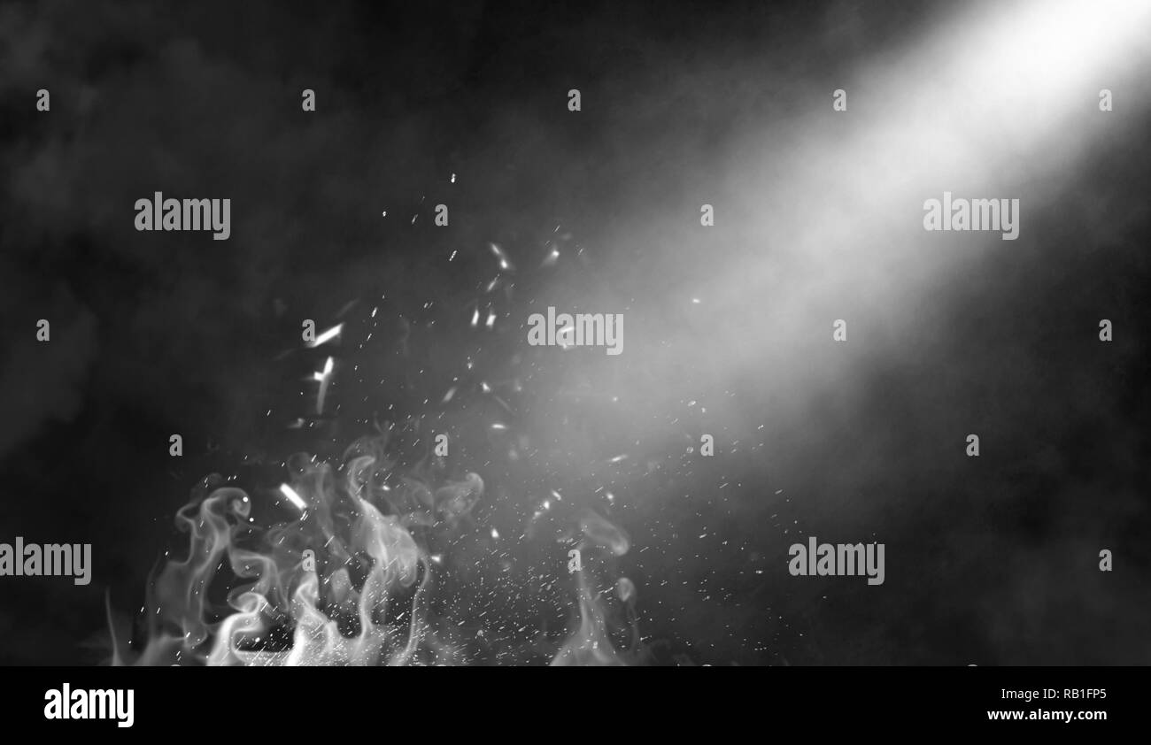 Abstract smoke with light effect. Lighting spotlighting texture ...