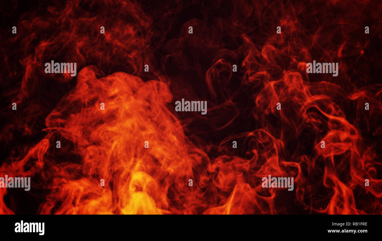 Fire smoke fog and misty effect texture overlays on black background ...