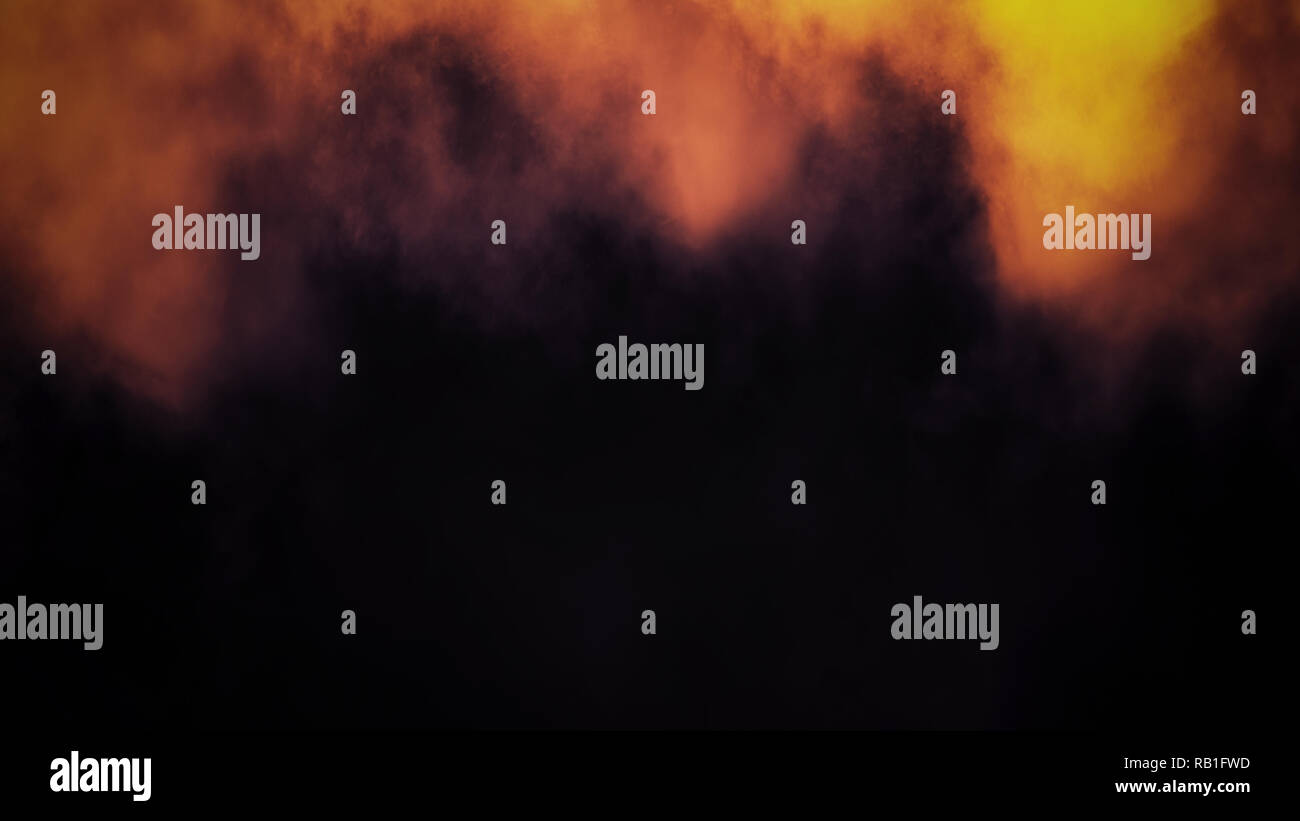 Abstract colorful smoke mist fog on a black background. Texture. Design ...