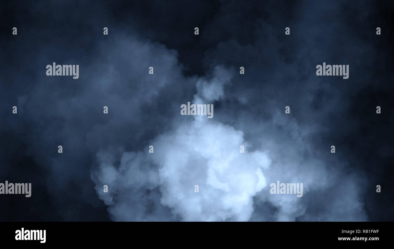 Abstract blue smoke mist fog on a black background. Texture. Design ...