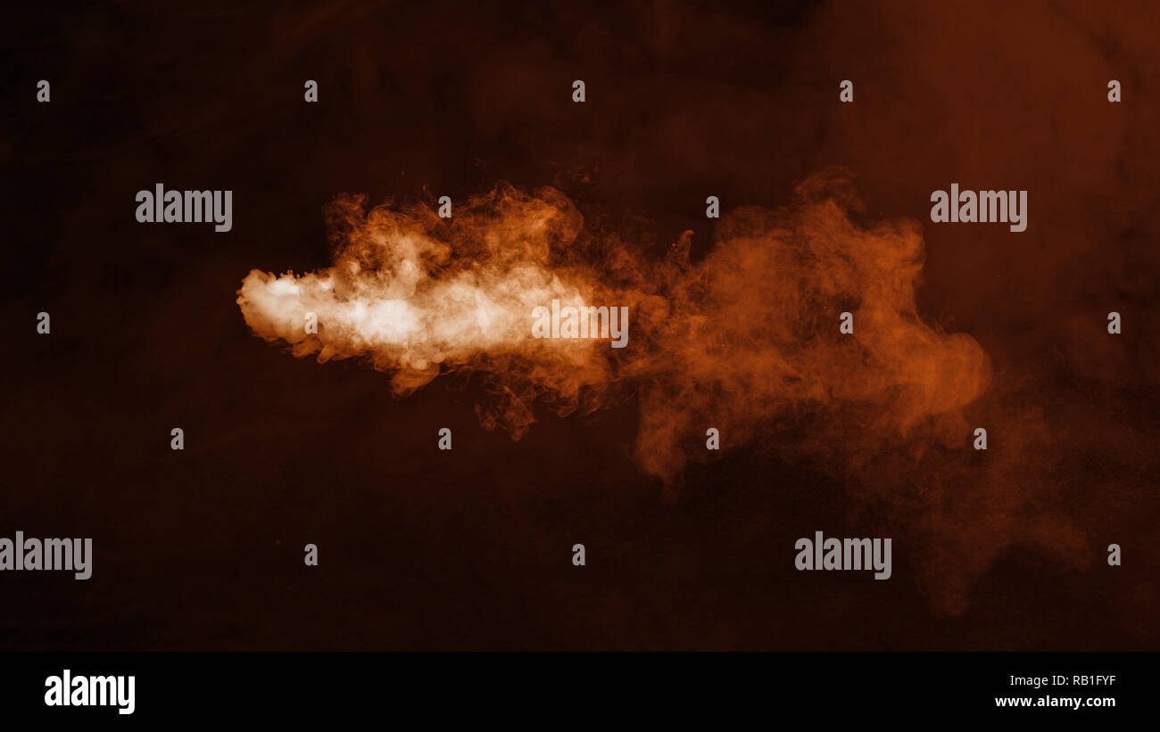 Explosion fire smoke on isolated background for text or space Stock ...