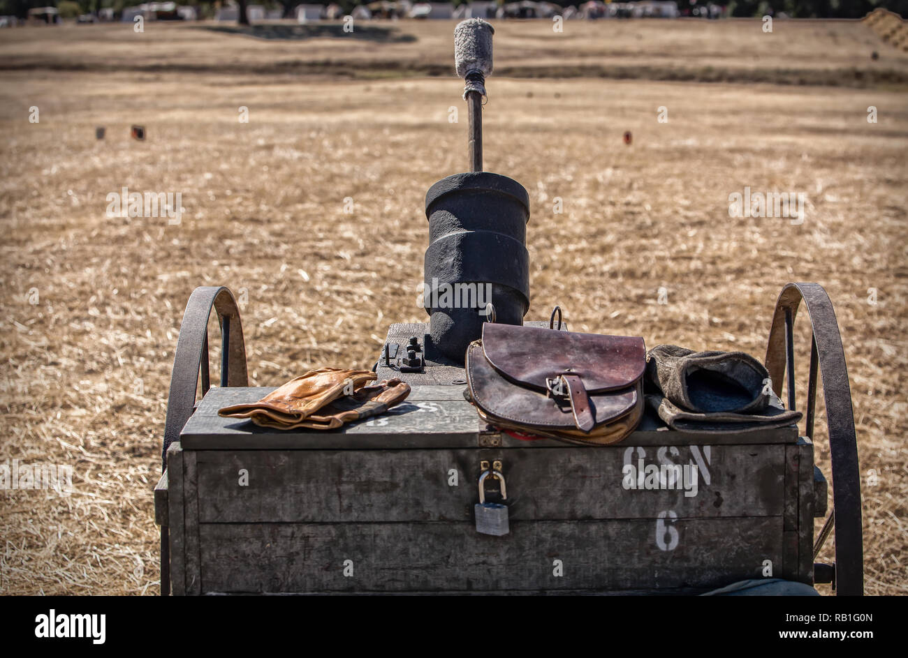 Civil War reenactors in action at Hawes Farm in Anderson, California ...