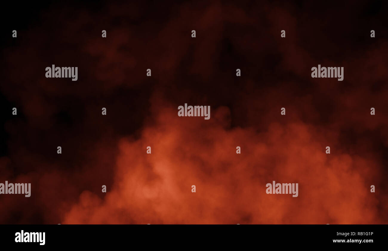 Abstract orange smoke mist fog on a black background. Texture. Design ...