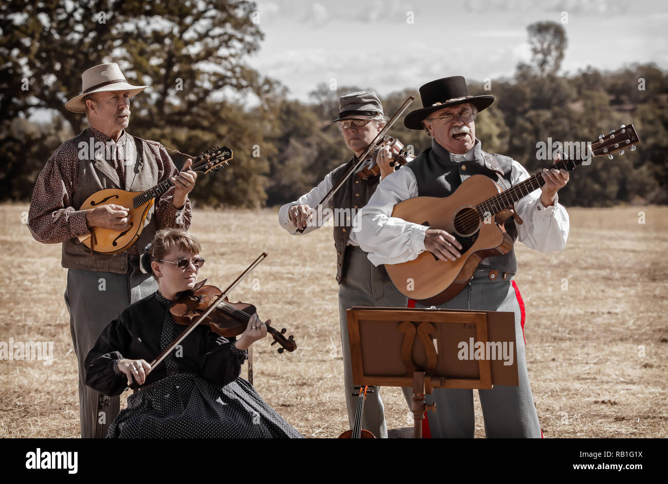 American civil war music band hi-res stock photography and images - Alamy