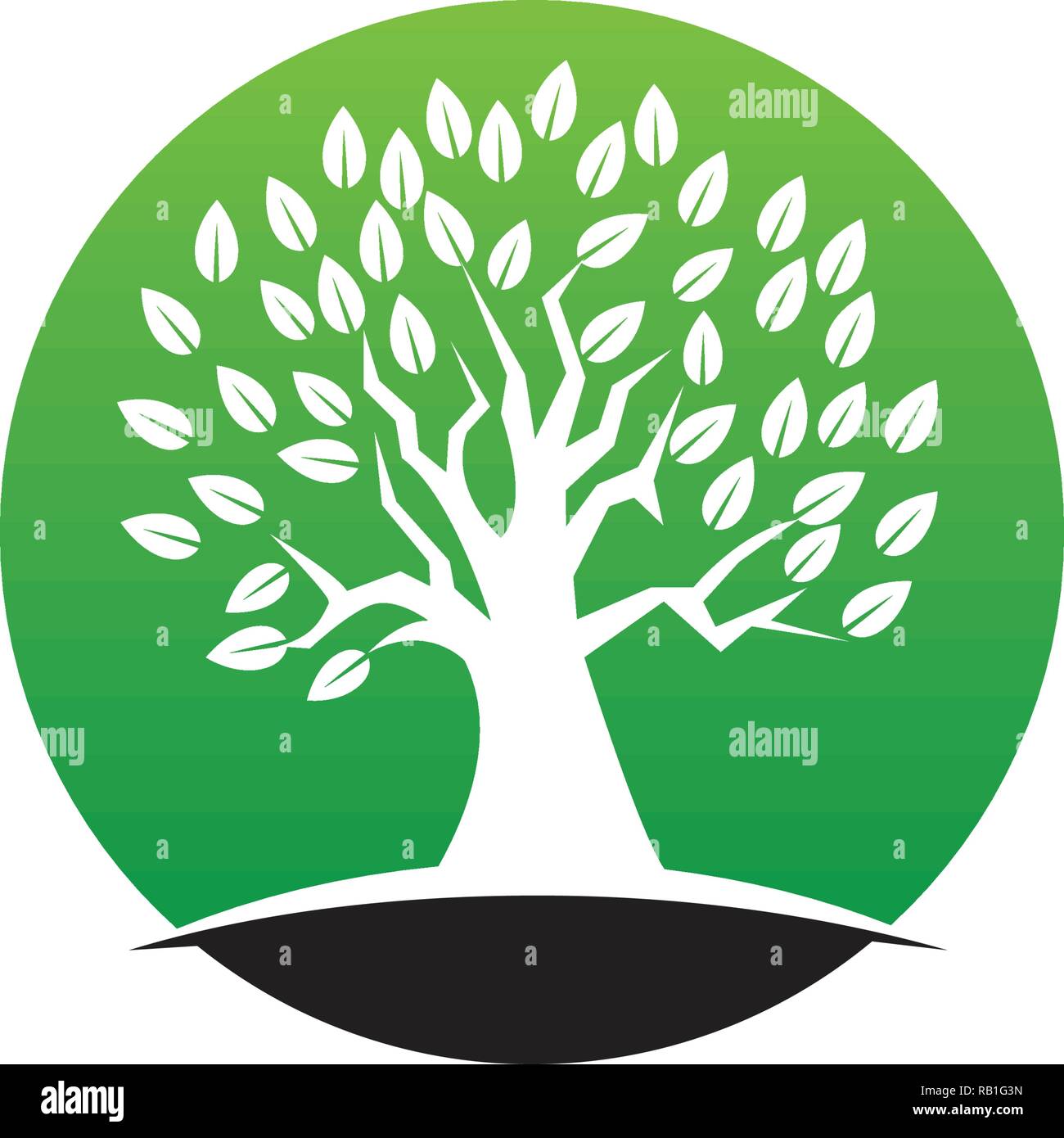 Tree green vector logo template Stock Vector Image & Art - Alamy