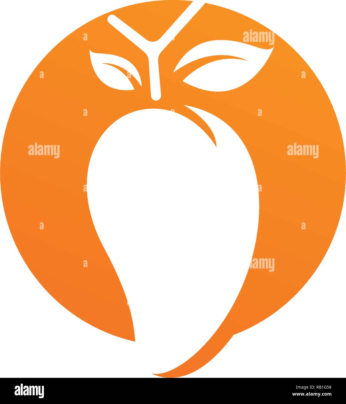 Mango in flat style mango logo mango icon vector Stock Vector Image ...