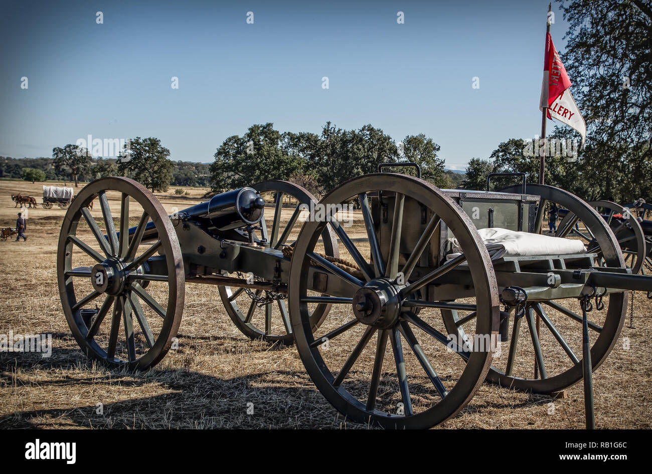 Civil War reenactors in action at Hawes Farm in Anderson, California ...