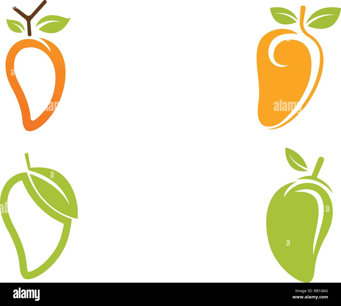 Mango in flat style mango logo mango icon vector Stock Vector Image ...