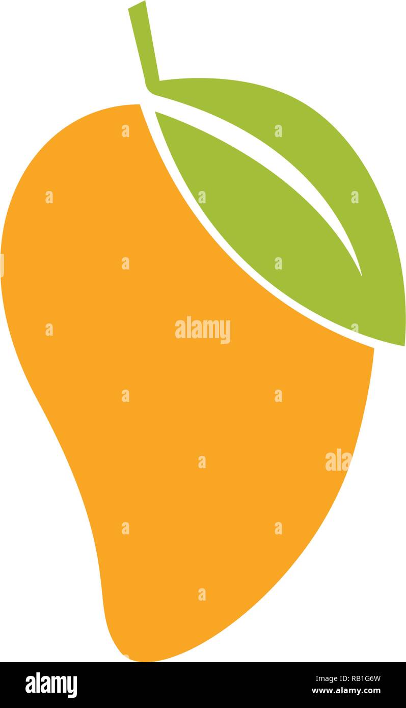 Mango in flat style mango logo mango icon vector Stock Vector Image ...