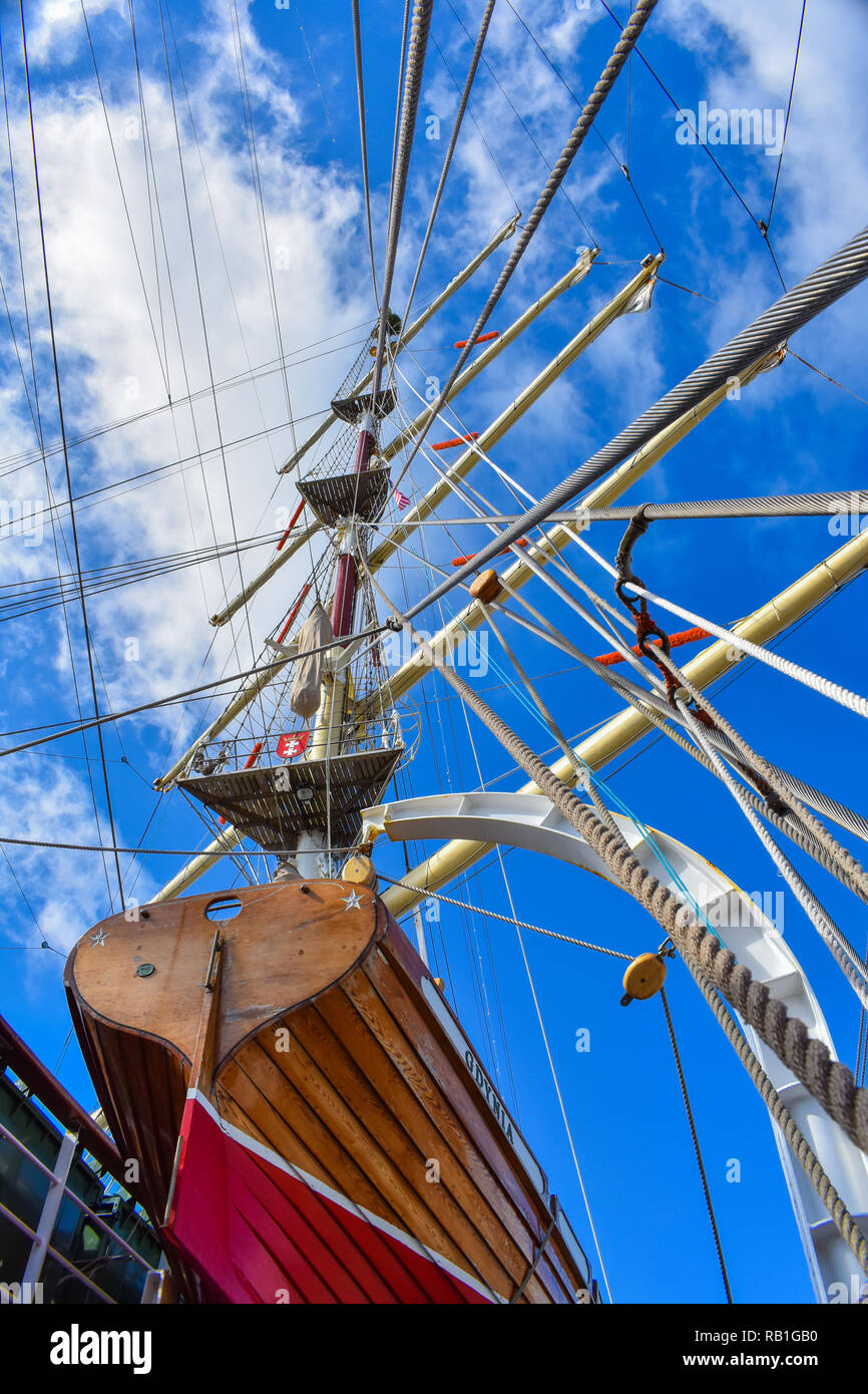 San Pedro, Ca. Dec. 27, 2018 - The Tall Sail ship, Dar Mlodziezy ...