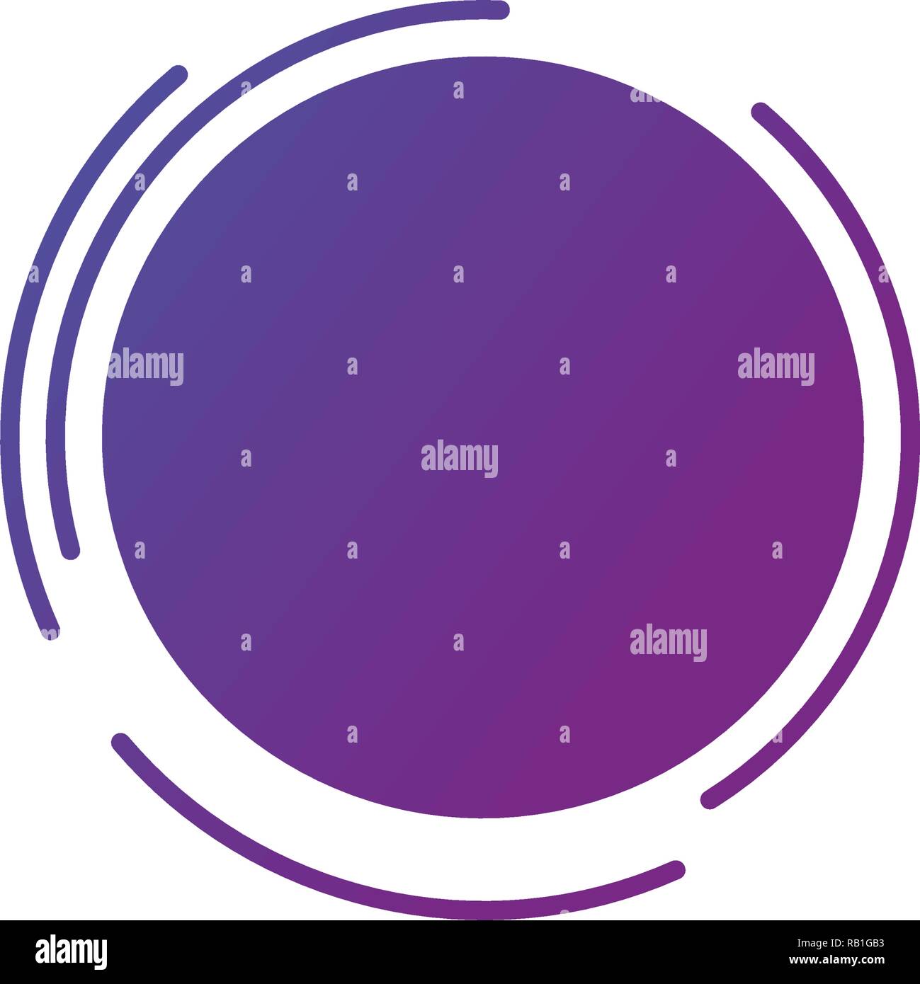 Abstract hi-tech segmented geometric circle shape, vector illustration ...