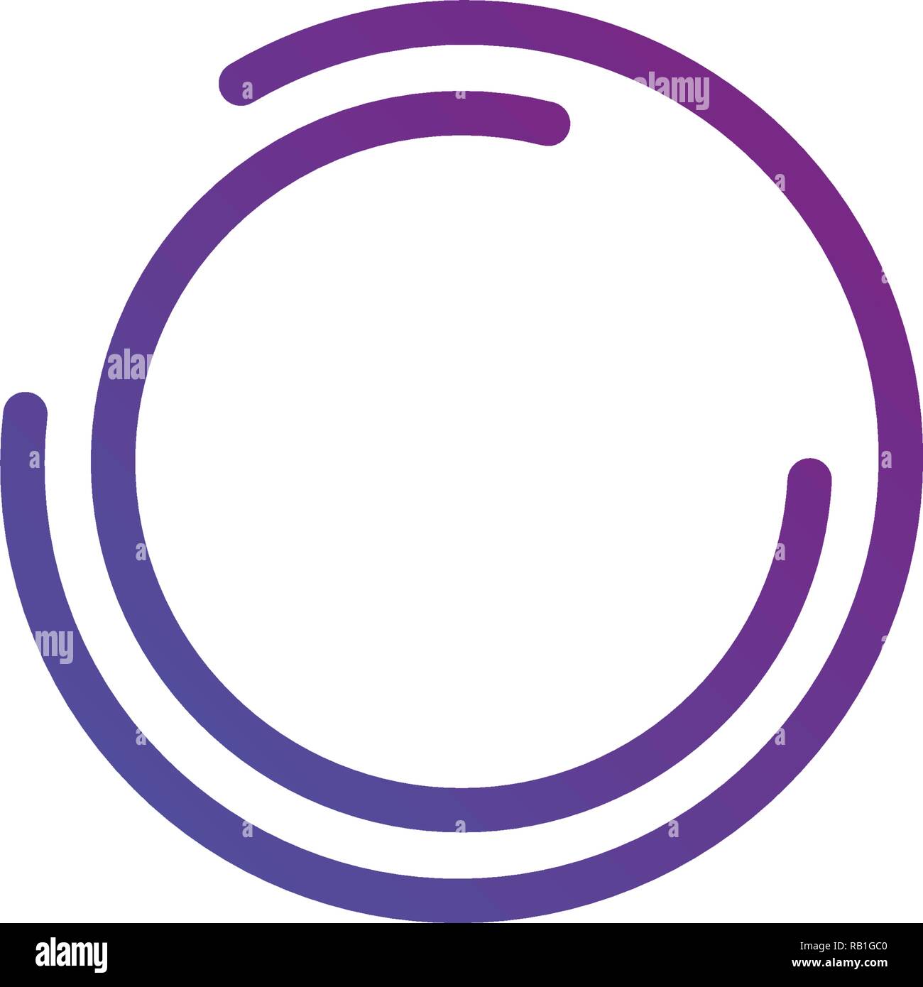 Abstract hi-tech segmented geometric circle shape, vector illustration ...