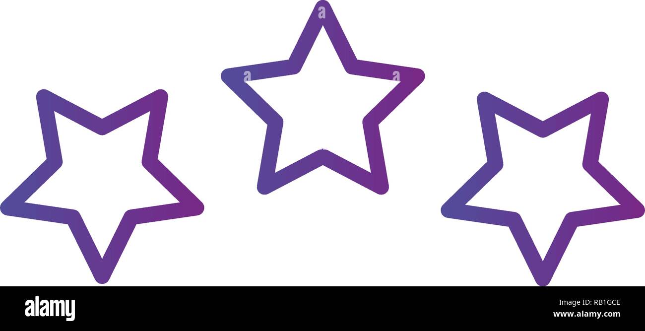 Three linear score stars in circle geometric shape. linear icon. Vector ...
