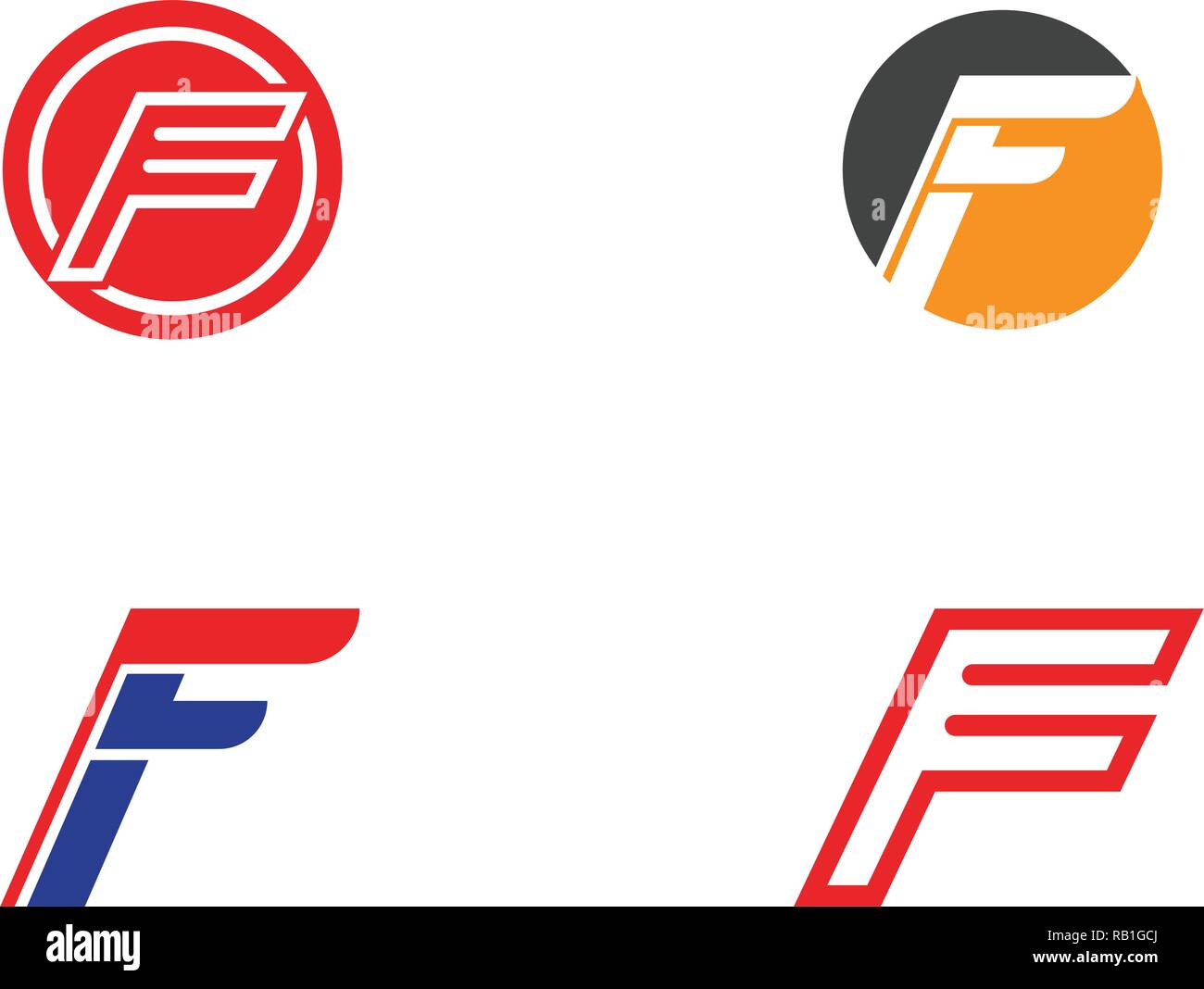 F logo and symbols template vector icons Stock Vector Image & Art - Alamy