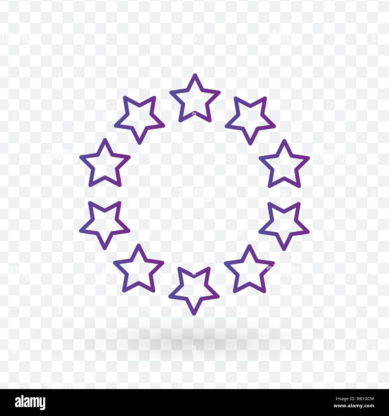 linear score stars in circle. linear icon. . Vector illustration ...