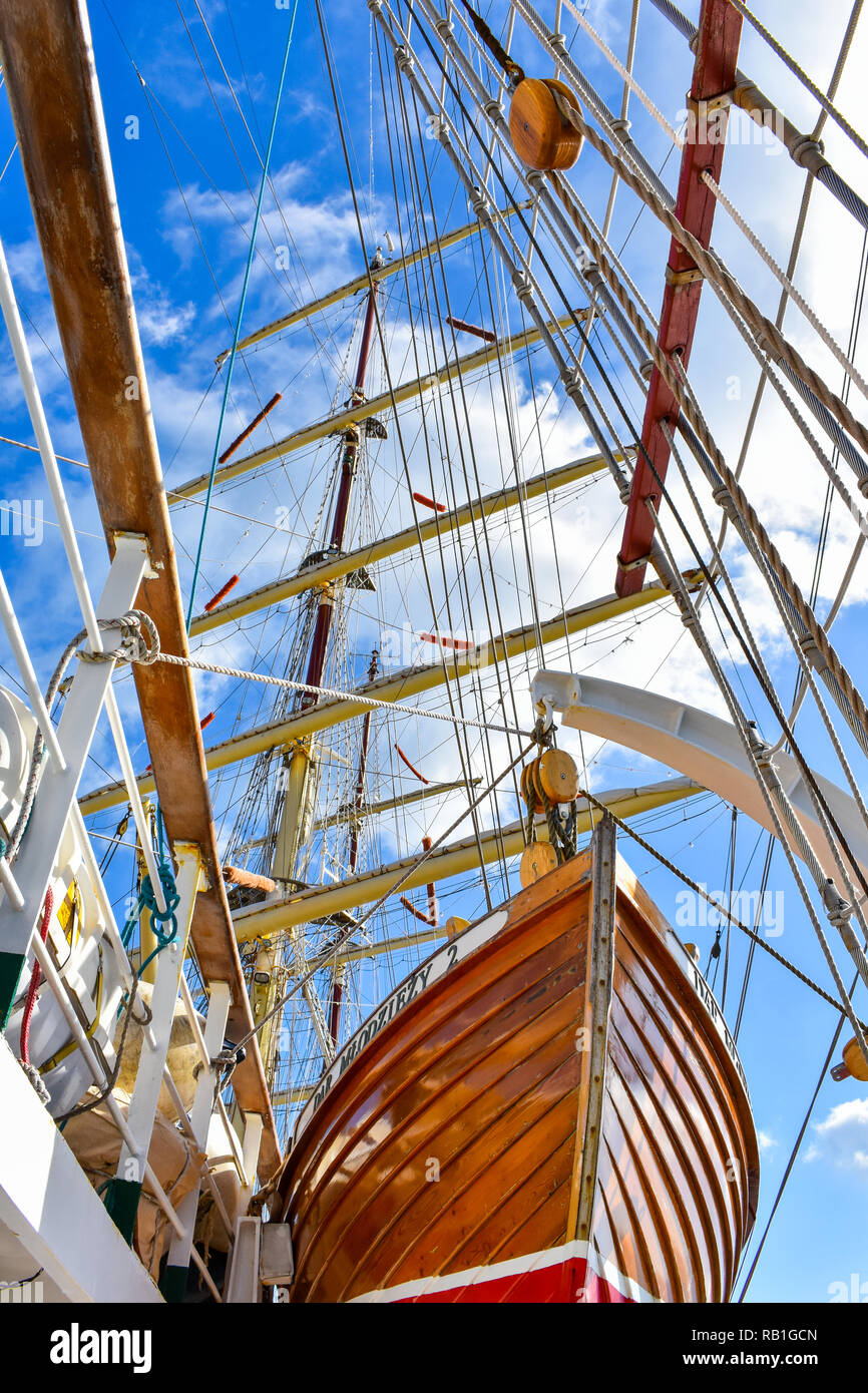 San Pedro, Ca. Dec. 27, 2018 - The Tall Sail ship, Dar Mlodziezy ...
