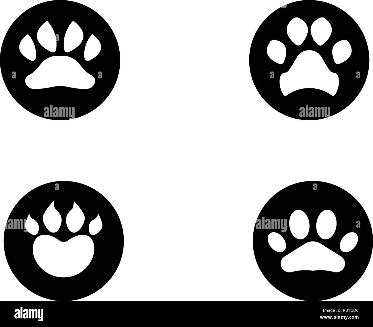 Foot print dog animal logo and symbols Stock Vector Image & Art - Alamy