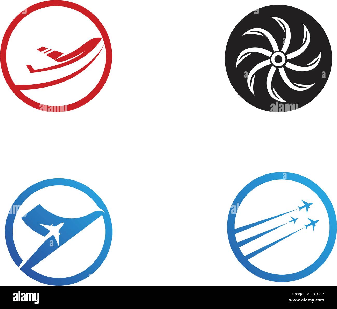 Airplane fly logo and symbols vector template app Stock Vector Image ...