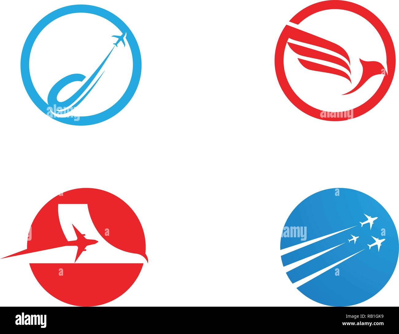 Airplane fly logo and symbols vector template app Stock Vector Image ...