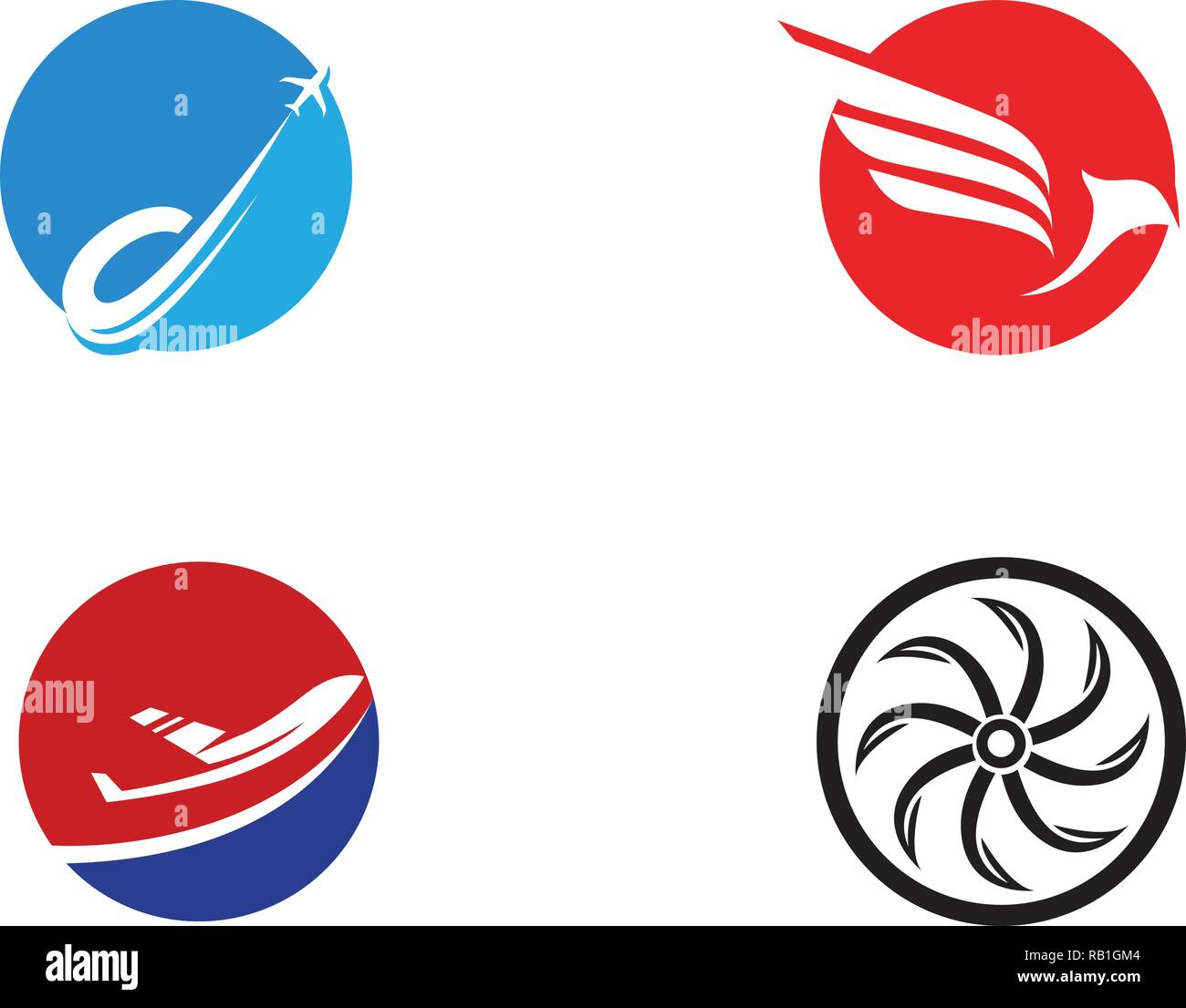 Airplane fly logo and symbols vector template app Stock Vector Image ...