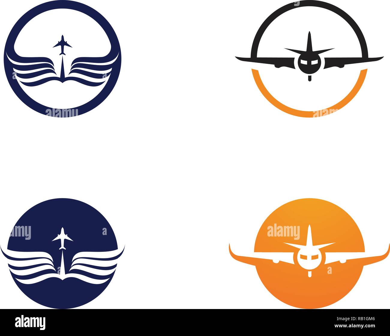 Airplane fly logo and symbols vector template app Stock Vector Image ...