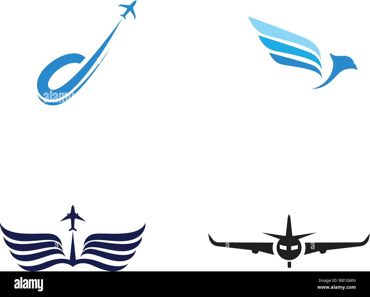 Airplane fly logo and symbols vector template app Stock Vector Image ...