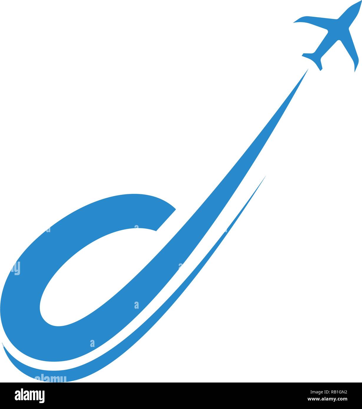 Airplane fly logo and symbols vector template app Stock Vector Image ...