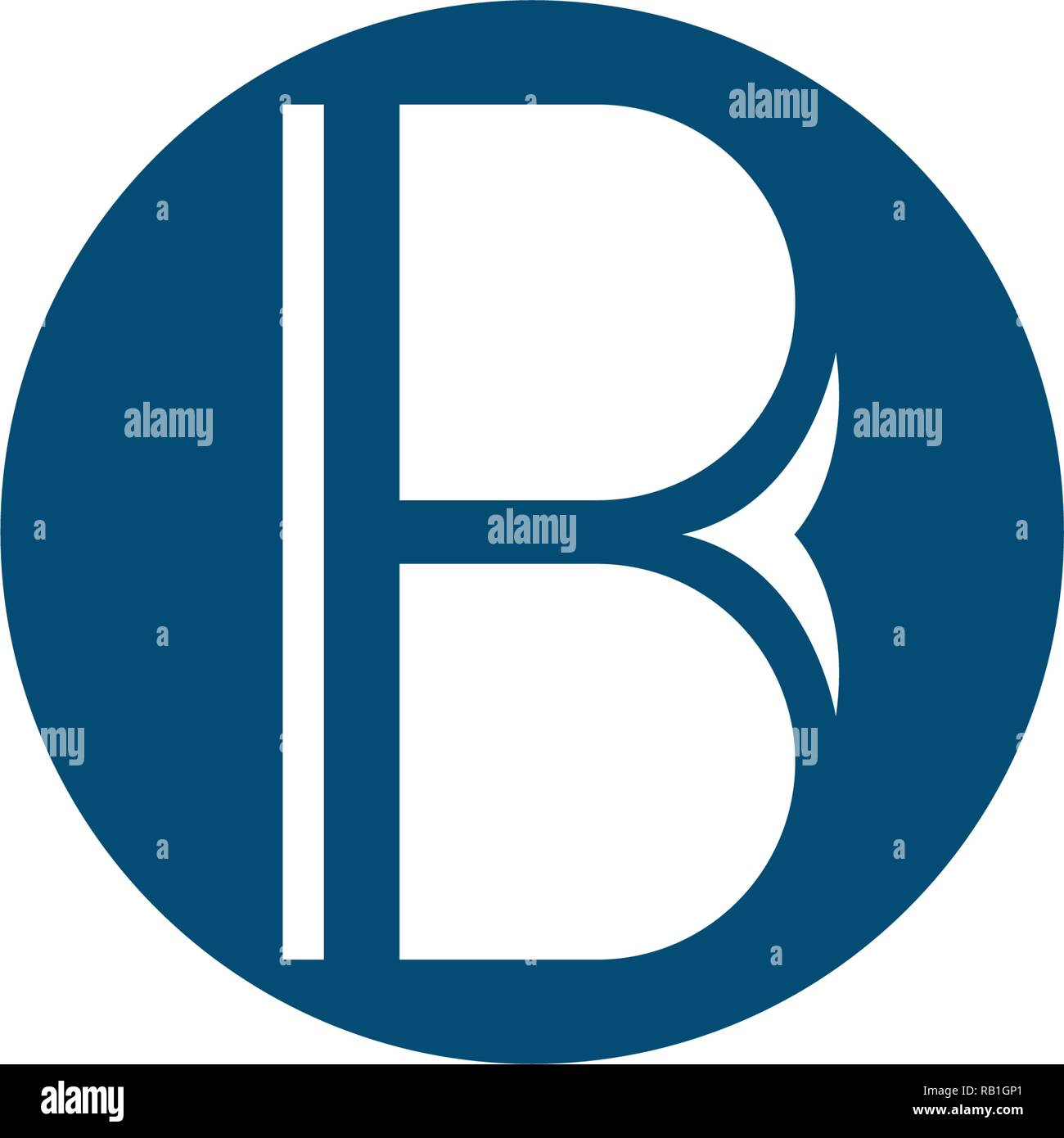 B Letter with shield logo template Stock Vector Image & Art - Alamy