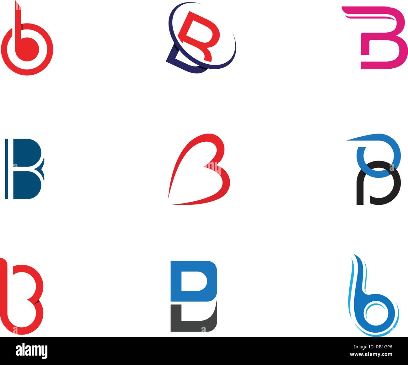 B Letter with shield logo template Stock Vector Image & Art - Alamy