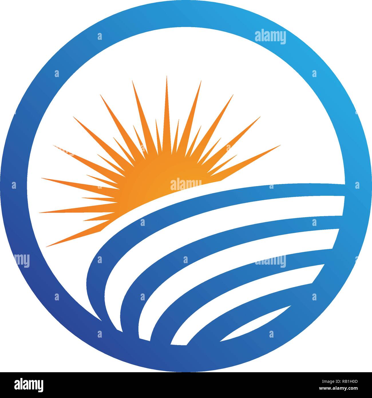 Sun logo and symbol vector Stock Vector Image & Art - Alamy