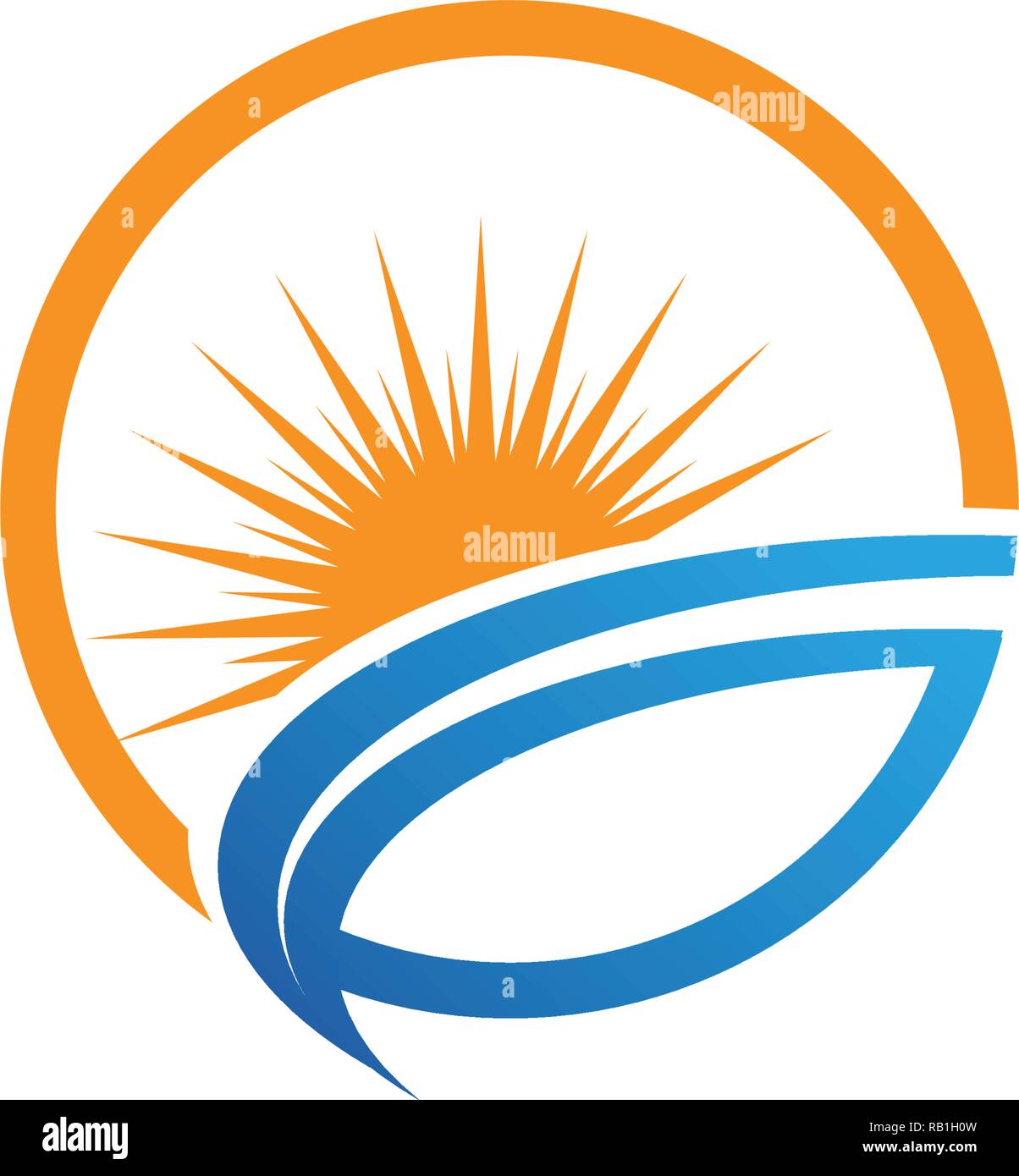 Sun logo and symbol vector Stock Vector Image & Art - Alamy